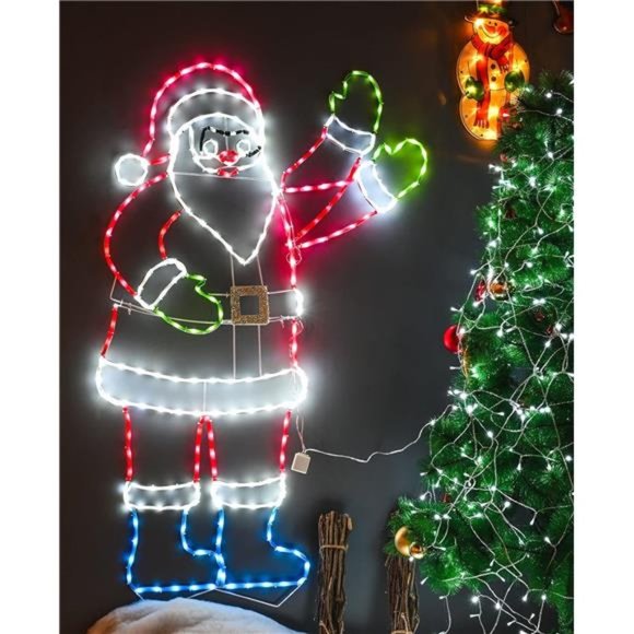 Holiday | 5ft 273 Led Santa Claus Light Colorful Neon Light Sign ...